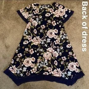 SJS | Dresses | Sjs Navy Blue With Pink And Blue Floral Details Tent ...
